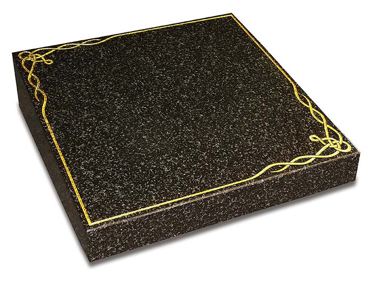 Polished Regal Granite Wedge Memorial by RAM Headstones